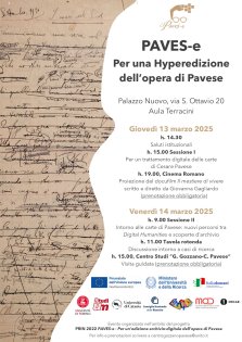 Giornate di studio su Pavese - ADI - Associazione degli Italianisti