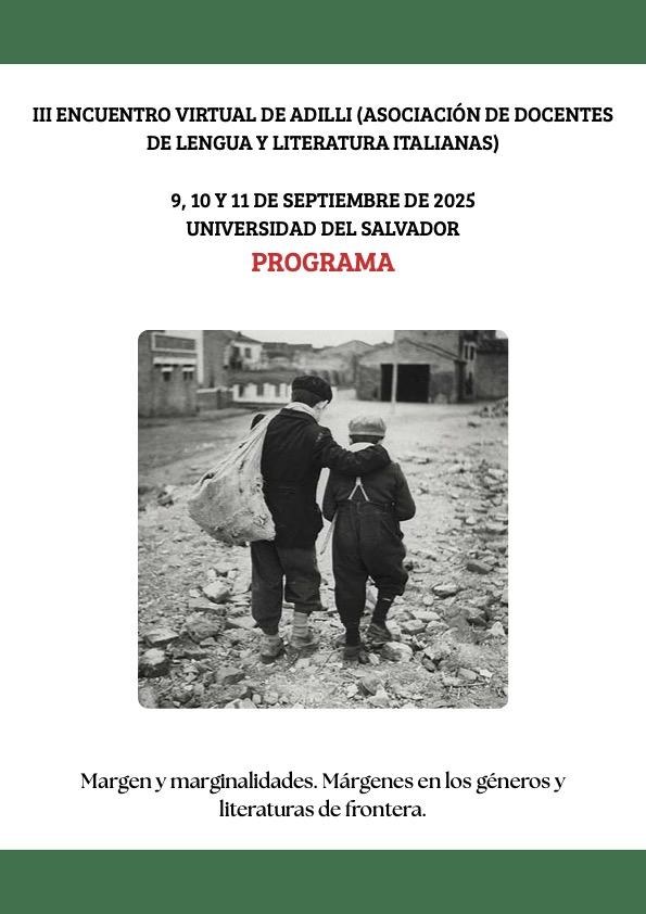 III Encuentro Virtual de ADILLI "Margen y marginalidades. Márgenes en ...